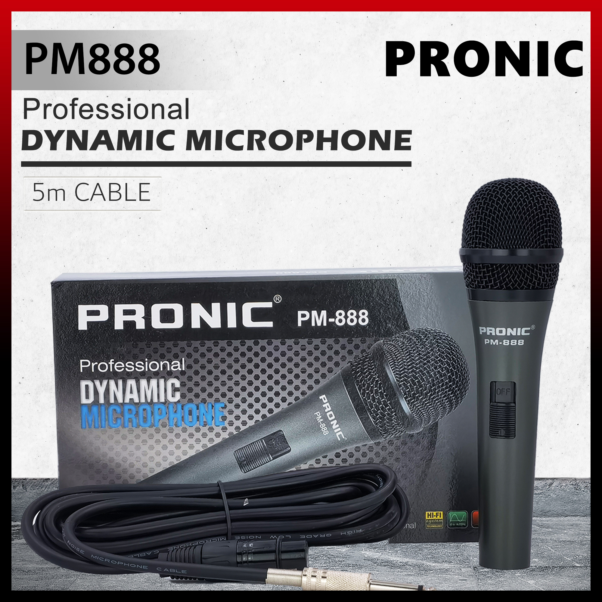 Pronic Wired Microphone PM-888 Professional Dynamic Microphone | Lazada