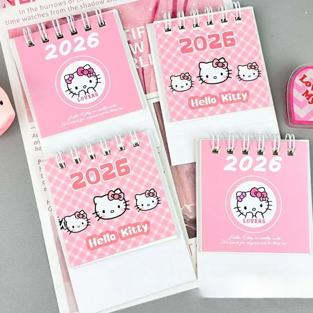 Creative Mini 2026 Desk Calendar Sanrio Hello Kitty Coil Binding ...