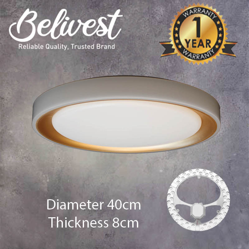 36W/40W/48W TRI COLOUR / DAYLIGHT 40cm/50cm LED Ceiling Light / Ceiling ...