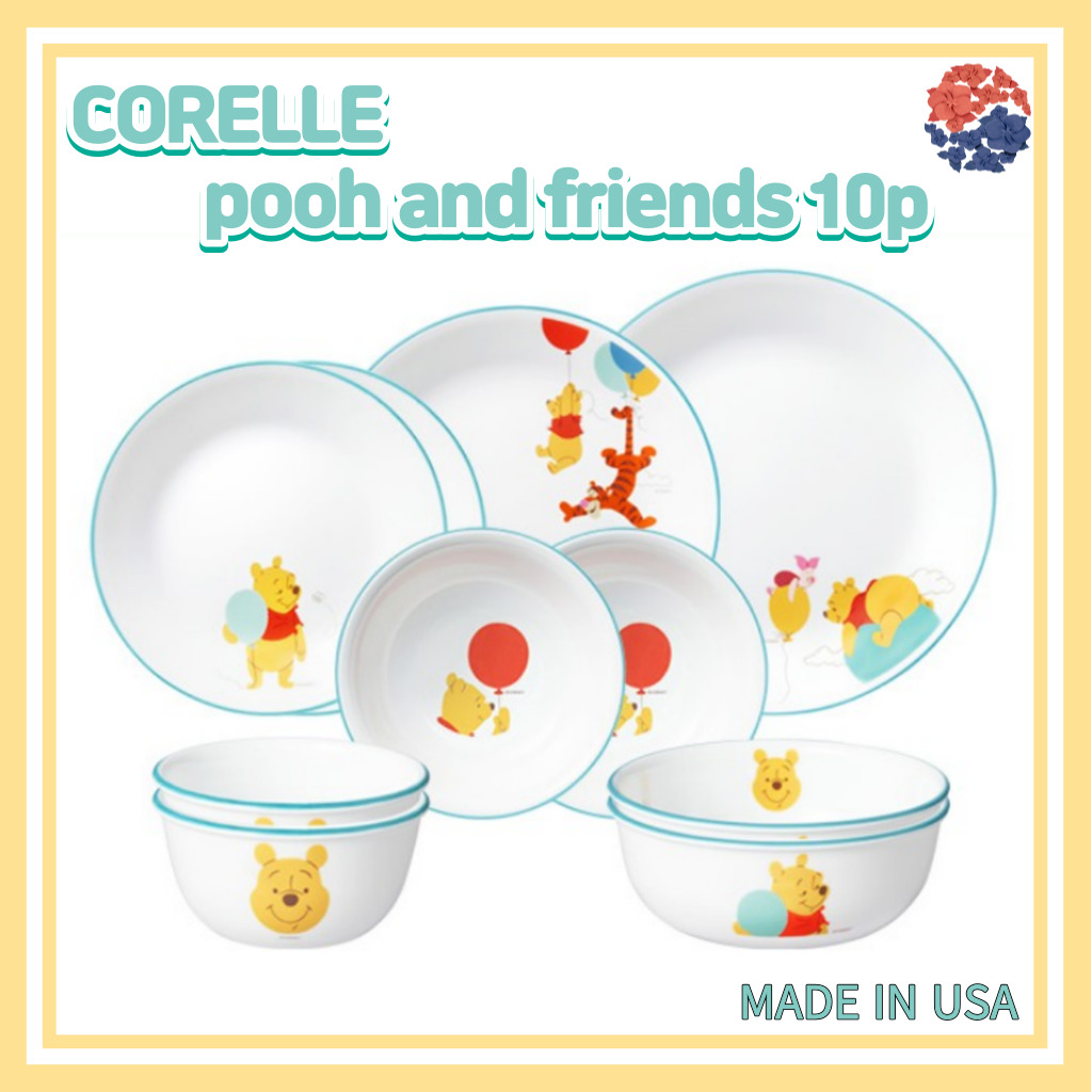 Corelle x Winnie the Pooh and Friends 10p set /Corelle USA set/ Corelle ...