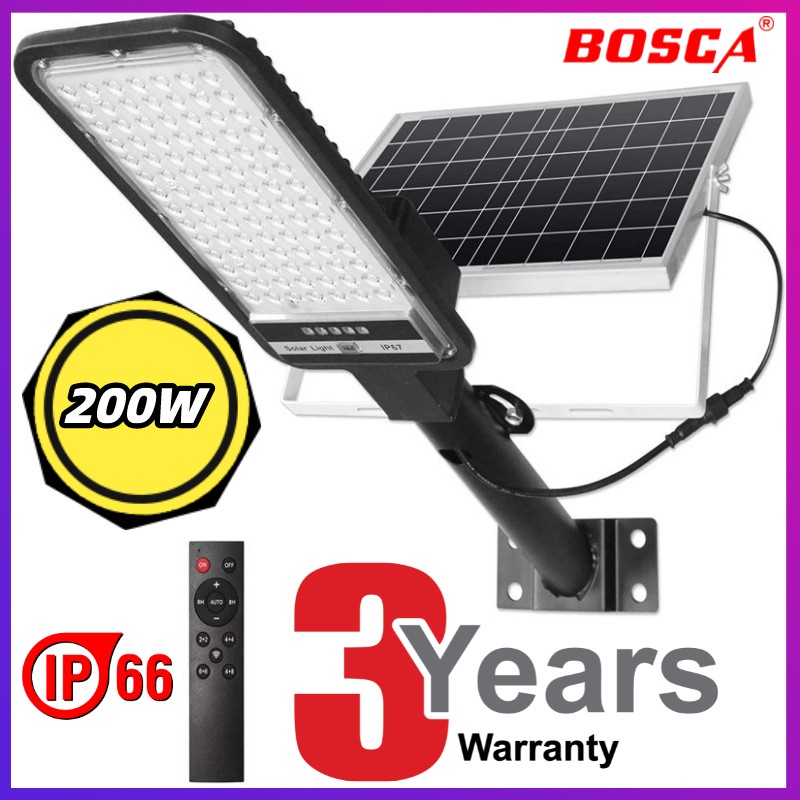 BOSCA 100W 200W 300W 400W 3 Year Warranty Outdoor Solar Street LED ...