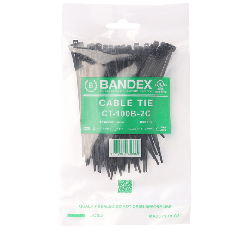 BANDEX เคเบิ้ลไทร์ 2.5x100 สีดำ แพ็ค 100 ชิ้น - OfficeMate - ThaiPick