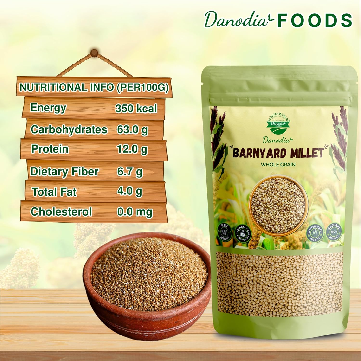 Danodia Foods Barnyard Millet (950g) 2 lbs | Rich in Protein, Fiber ...