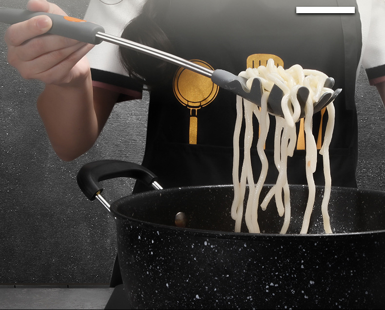 Premium Solid Silicone Pasta Fork Non Stick Noodle Spoon Server ,Heat ...