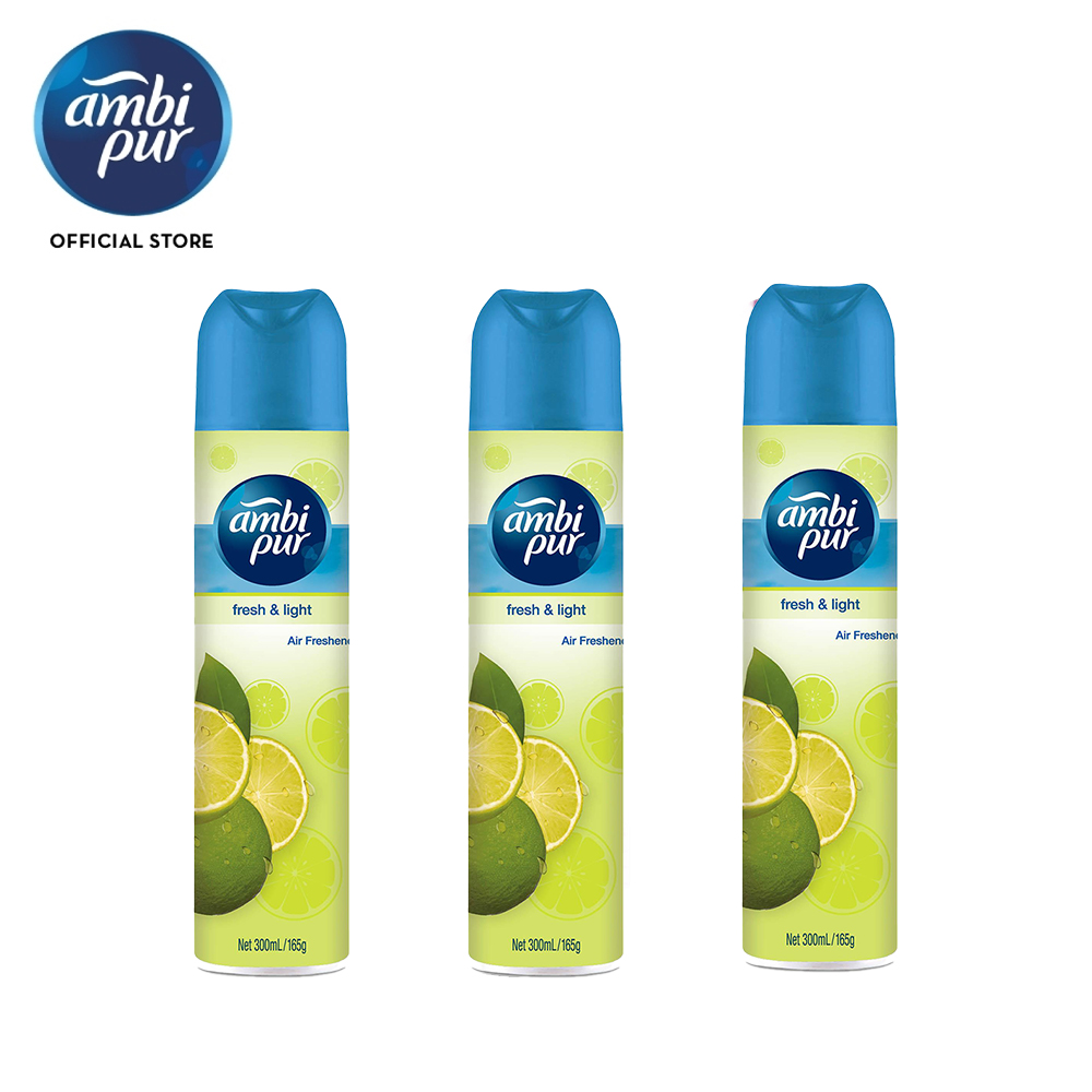 [Bundle of 3] Ambi Pur Aerosol Spray Fresh & Light 300ml | Lazada Singapore