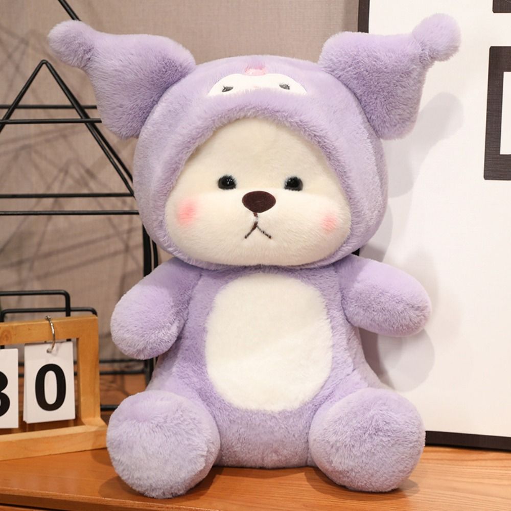 MLS Anime Bear Transformation Plush Doll Kuromi Green/Purple Cartoon ...