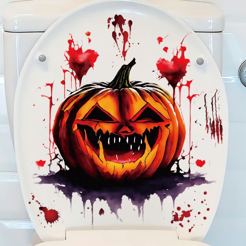 Creative Waterproof Pumpkin Fangs Wall Stickers DIY Self-adhesive ...