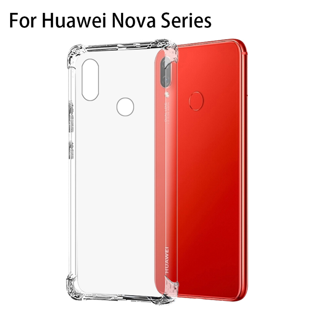 Clear Shockproof Silicone Phone Case For Huawei Nova 3 3i 4 4E 5 Pro 5T 5i 6 SE Back Cover ...
