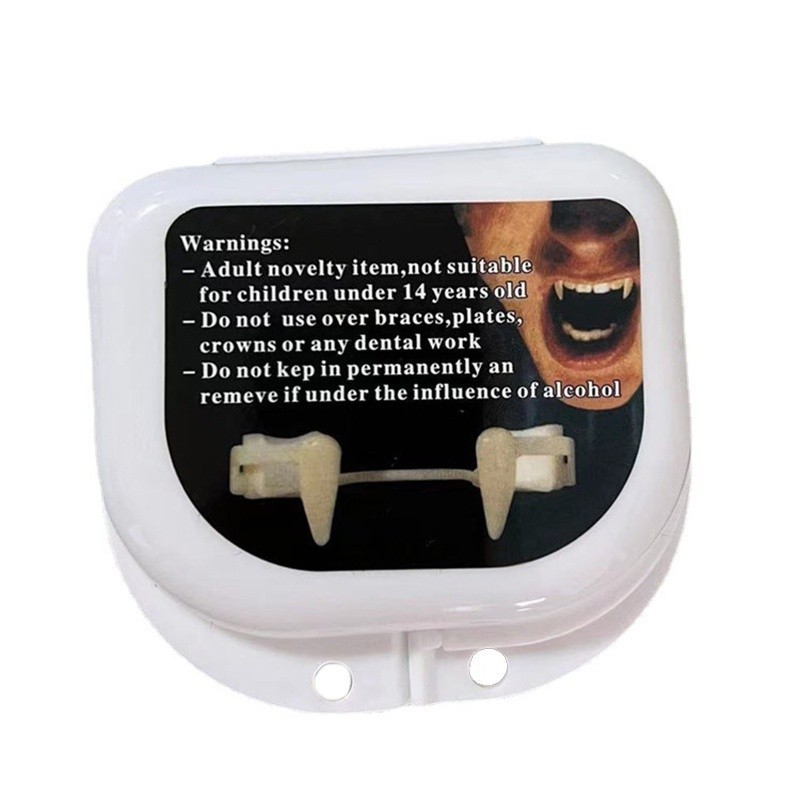 Cosplay Fake Vampire Fangs Fang Gigi Palsu Harimau Retractable Teeth ...
