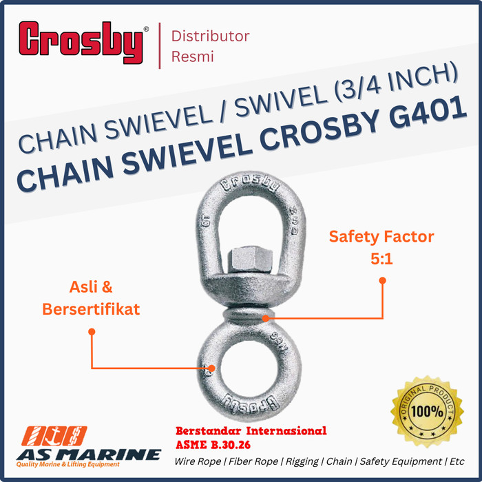 Chain Swivel / Swievel / Swivels CROSBY USA G401 3/4 Inch | Lazada ...