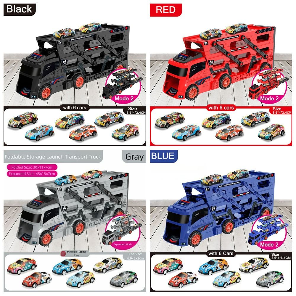Simulation Diecast Metal Alloy Trailer Model Transport Vehicle Movable ...
