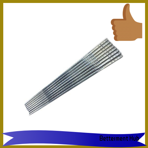 (4 pairs) Stainless Steel Chopstick Penyepit Sepit Makan Makanan Mee ...