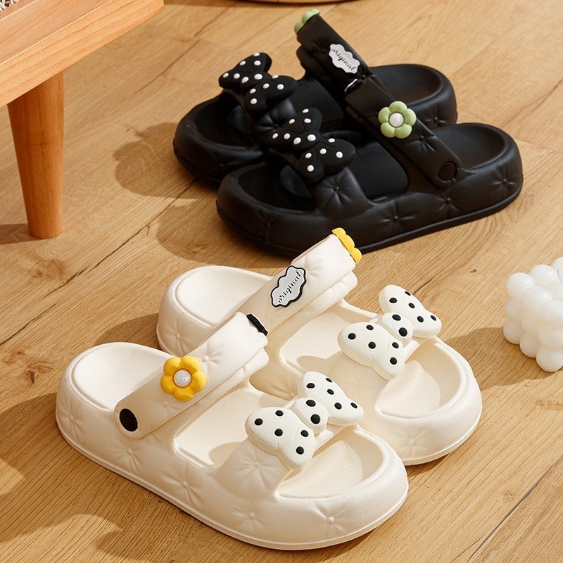รองเท้าแตะ พื้นหนา กันลื่น ลายการ์ตูนน่ารัก เหมาะกับใส่กลางแจ้ง แฟชั่นฤดูร้อน สําหรับผู้หญิง ...