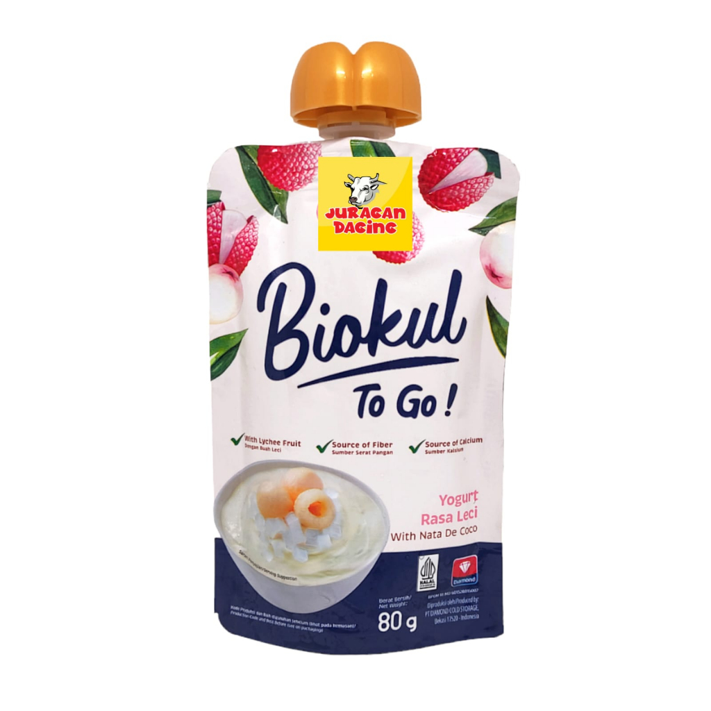 Diamond Biokul To Go Yogurt Leci With Nata De Coco 80gr | Lazada Indonesia