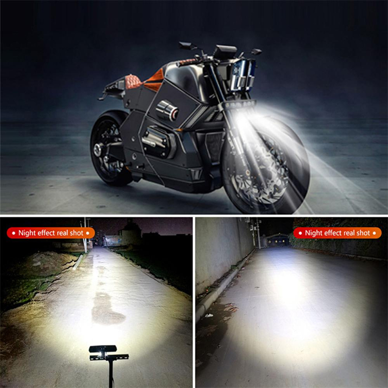 Motorcycle Flash 6LED Headlight SpotLights Auxiliary High Brightness ...