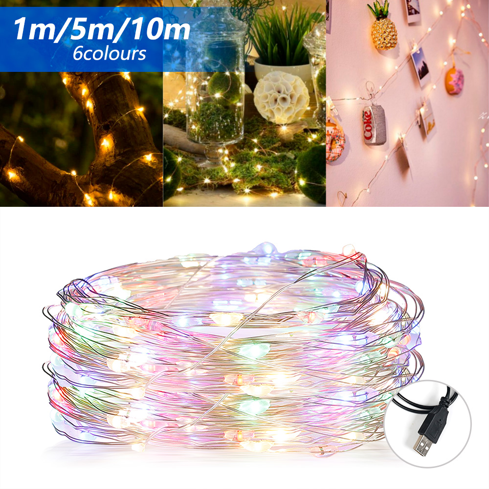 1M/5M/10M 10/50/100 LEDS Fairy Light Starry String USB Lights Fairy ...