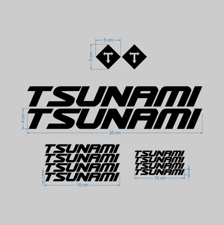 Stiker Pack Sepeda Tsunami - Bicycle Decal Sticker | Lazada Indonesia