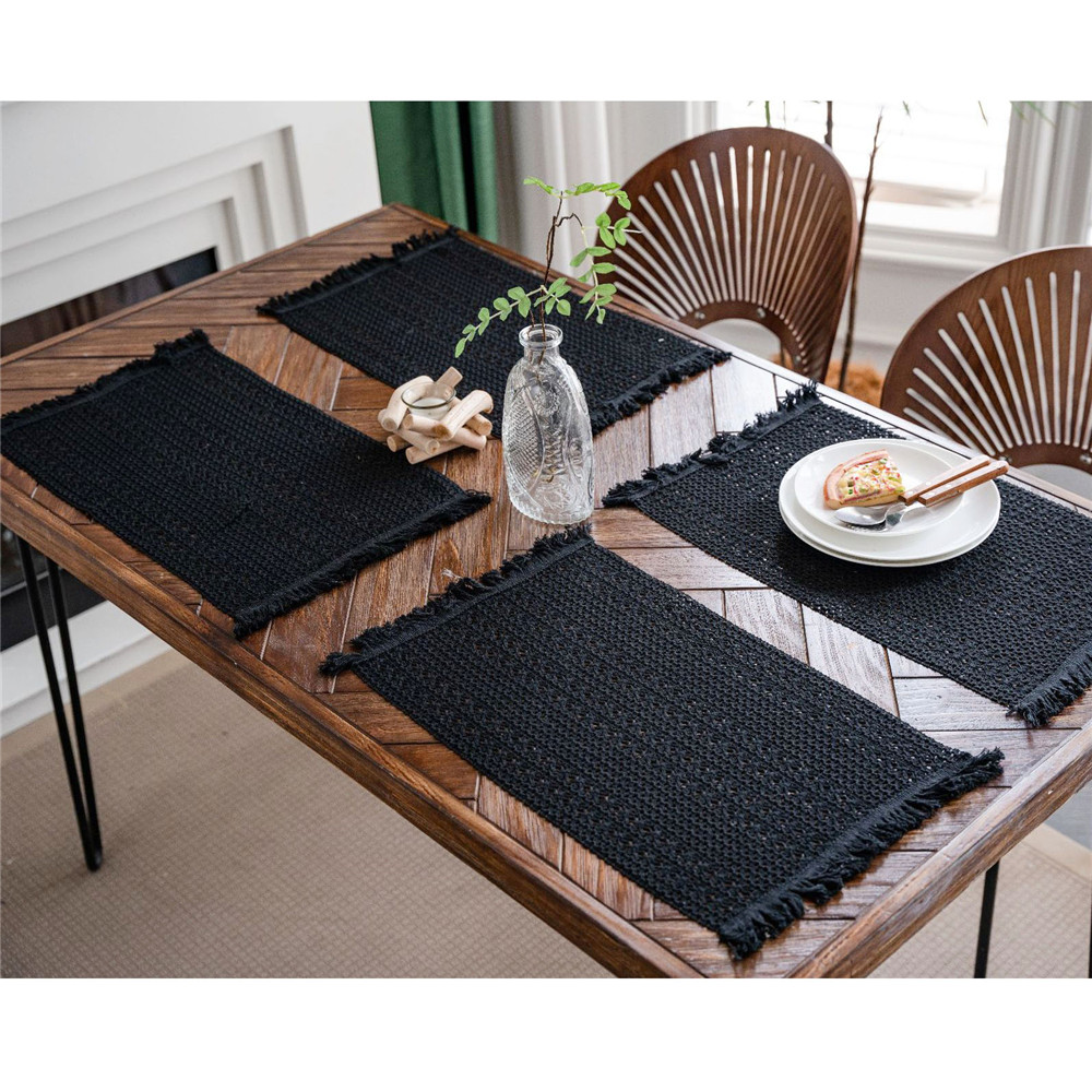 Cotton Linen Placemats For Dinner Table Macrame Modern Accessory ...