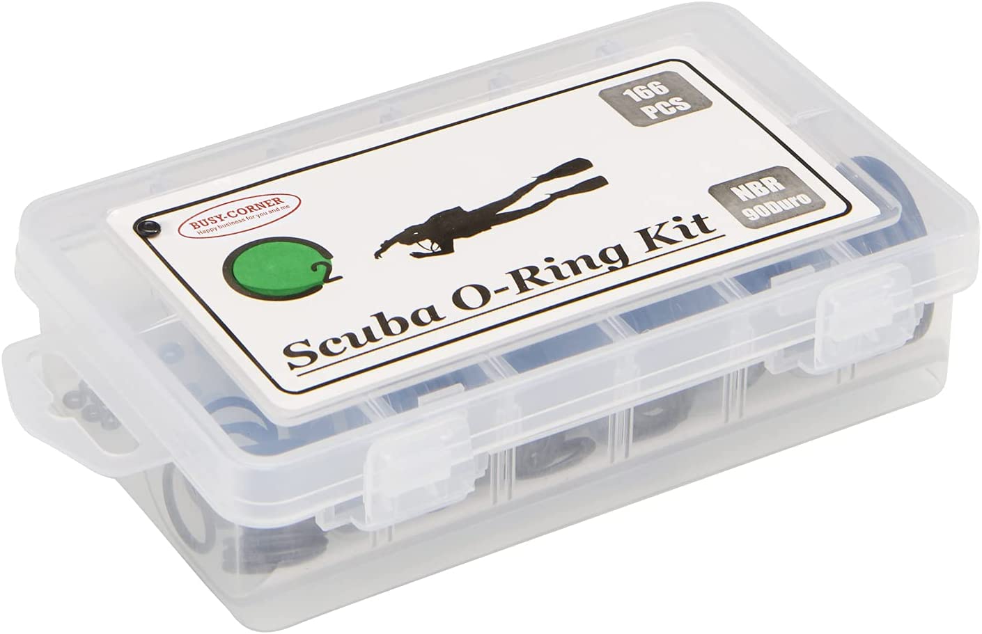 【Support-Cod】 166 Pieces Scuba O-Ring Kit Scuba Diving Orings Nbr90 ...