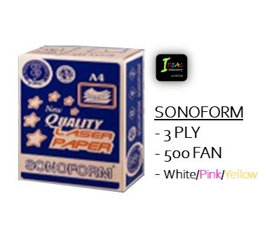 Sonoform 3Ply (500 Fan) 1000896 NCR Standard A4 Computer Form (per box ...