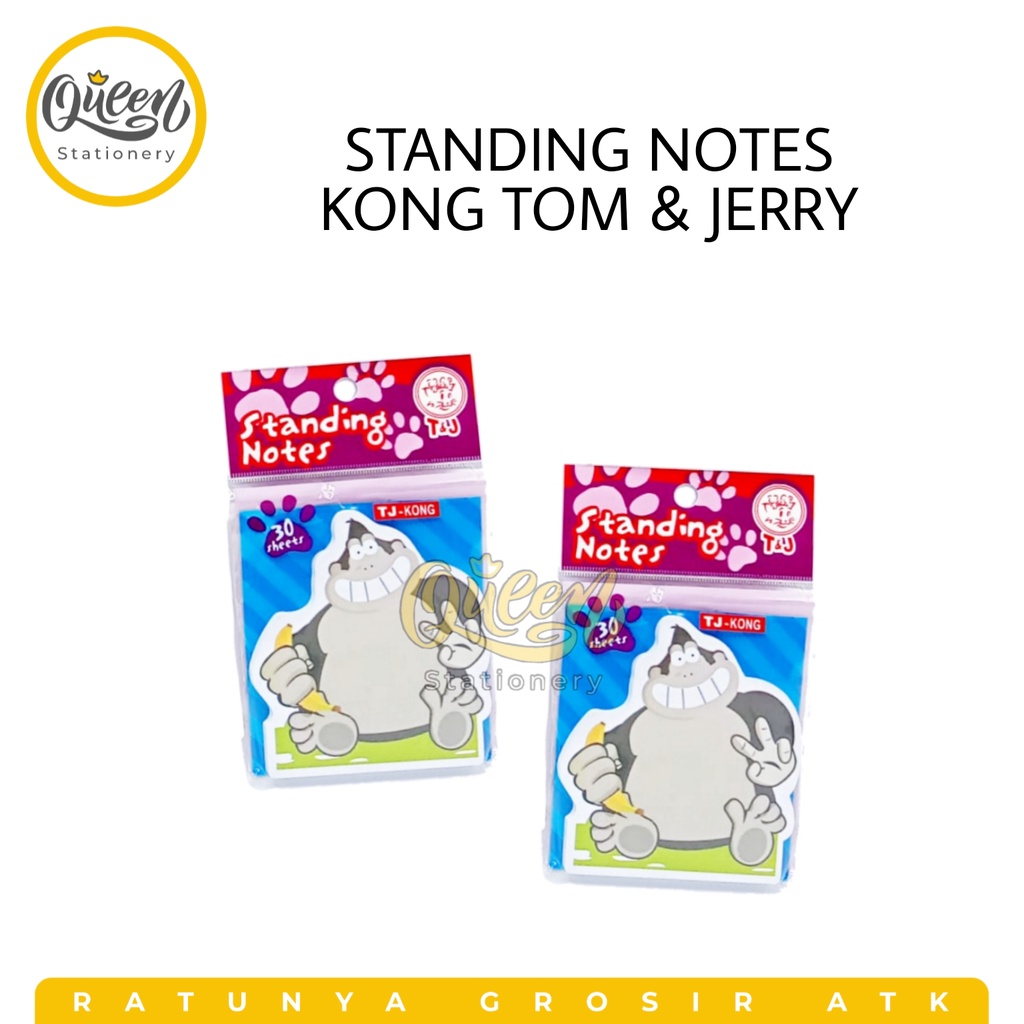 1 PAD (30 LEMBAR) STANDING NOTES TOM & JERRY / MEMO / STICK NOTE ...