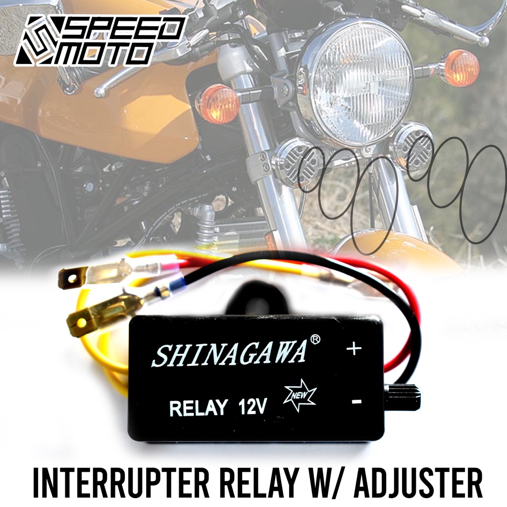 SHINAGAWA HORN INTERRUPTER RELAY WITH ADJUSTER 12V UNIVERSAL ...