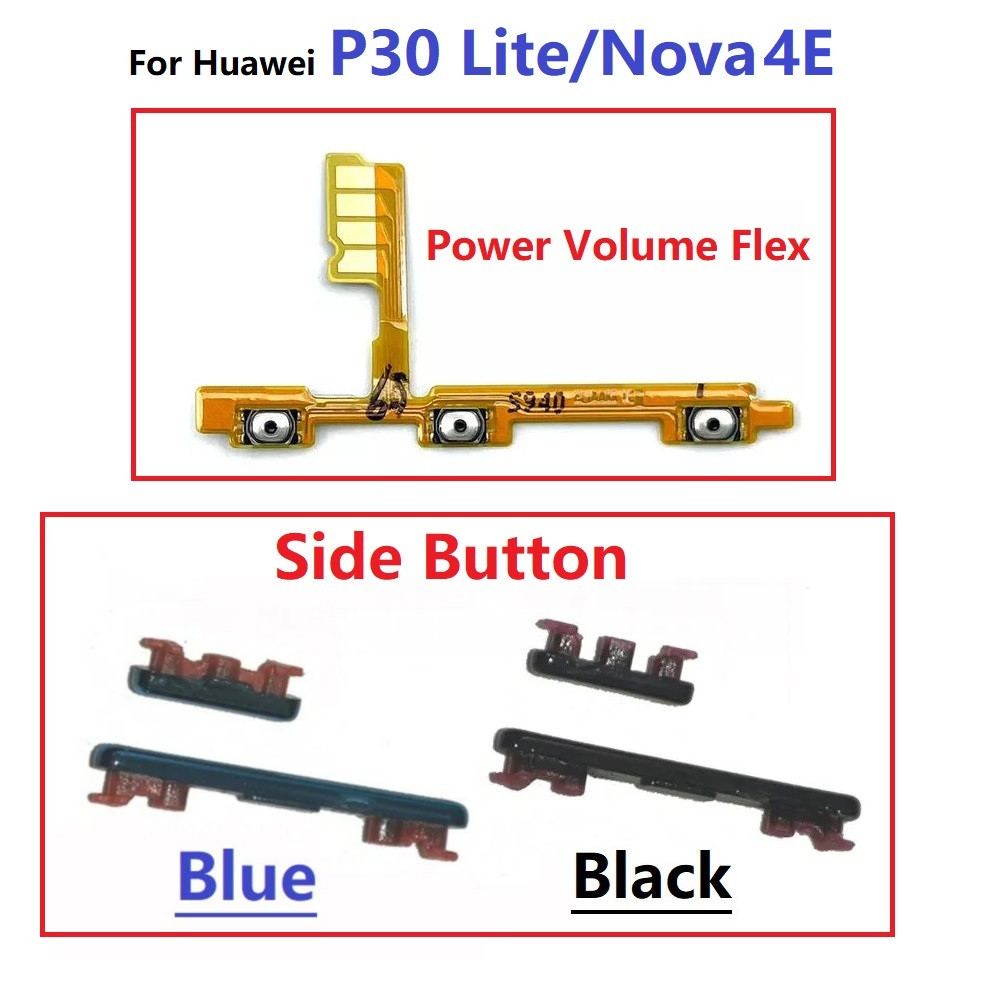For Huawei P30 Lite NOVA 4E Power on Off Switch Button Side Volume Up ...