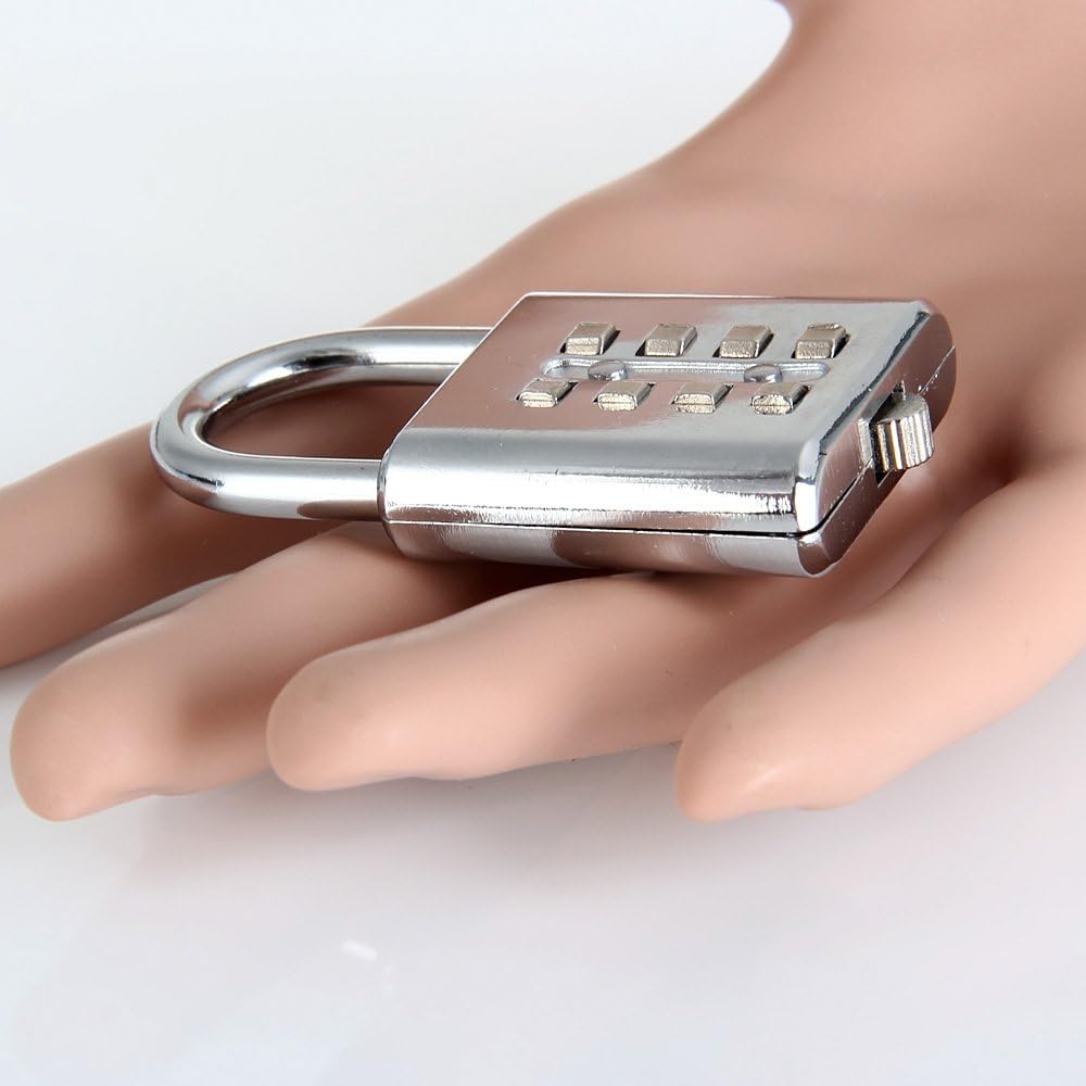 3 Number Combination Padlock, Padlock Push-Button Coded Lock, Durable ...
