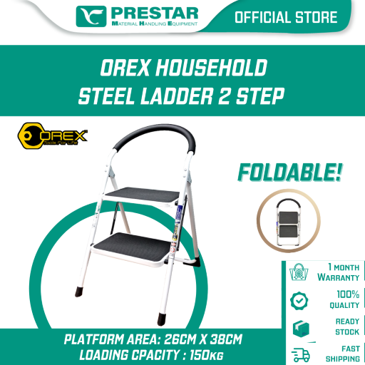 PRESTAR MHE Orex 2 Steps Ladder up to 150kg 26 x 38 cm Anti-Slip ...