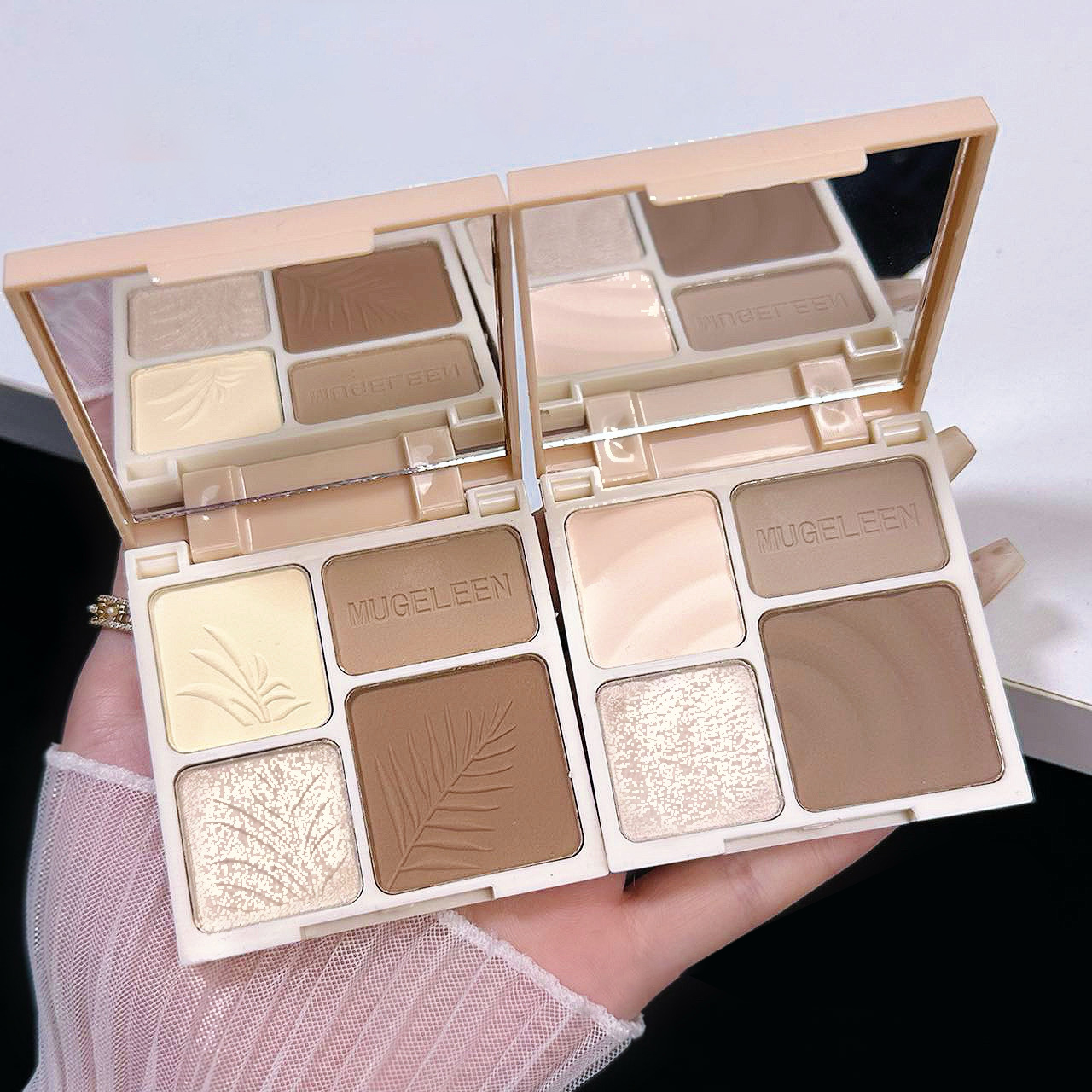 4 Colors Facial Highlighter Makeup Palette 3D Nose Shadow Cosmetics ...