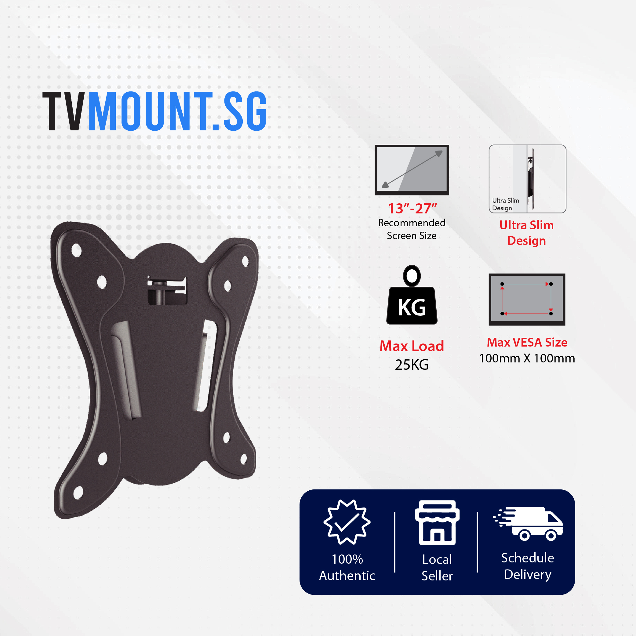 TITAN Brackets SGB311 Monitor Mount Solution Monitor Fixed Mount [3 ...
