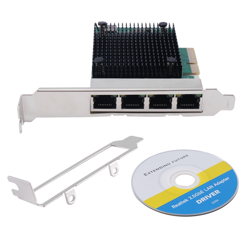 PCIE X4 2.5G Gigabit Network Card RTL8125B 4 Port Ethernet Network Card ...