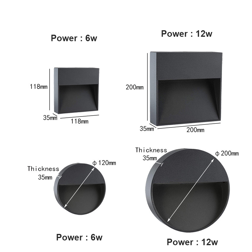 Led Stair Aluminum Step Lights Outdoor LED Wall Lamp Foot IP65 ...