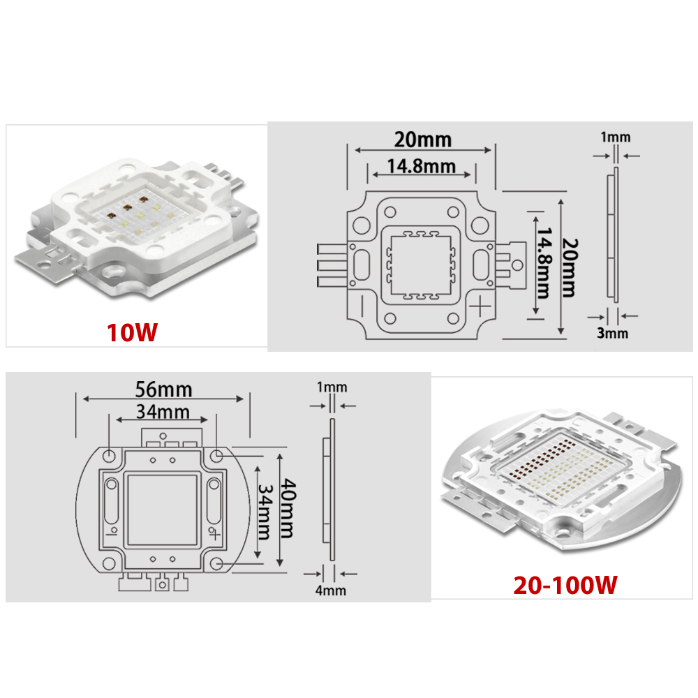 【TopazTrove】Hontiey RGB High Power LED bulbs Red Green Blue 3 10 20 50 ...