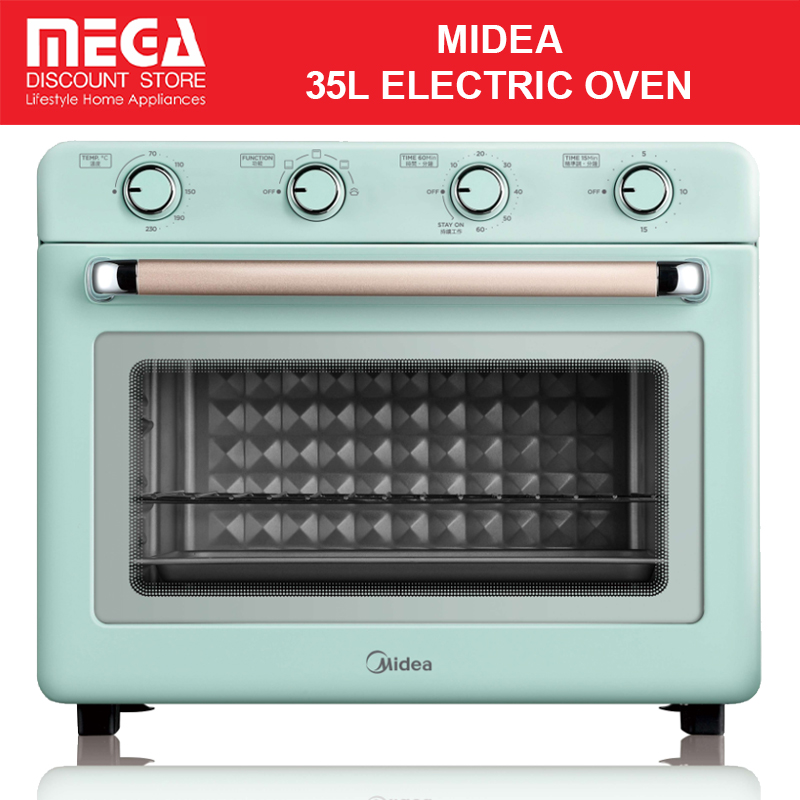 MIDEA MEO-35CQA-GN 35L RETRO ELECTRIC OVEN | Lazada Singapore