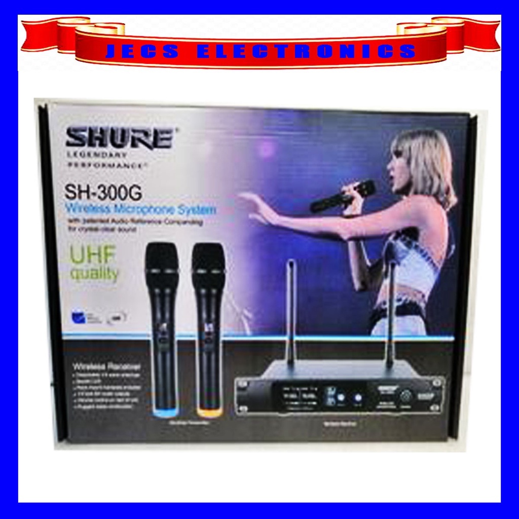 SHURE SH - 300G WIRELESS MICROPHONE SYSTEM UHF-QUALITY | Lazada PH