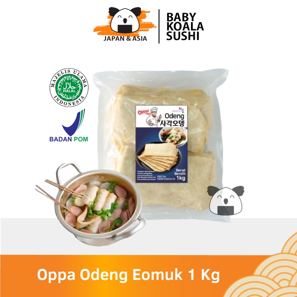 Oppa Odeng Eomuk Korea Fish Cake 1 Kg Halal | Odeng Kotak | Fish Cake ...