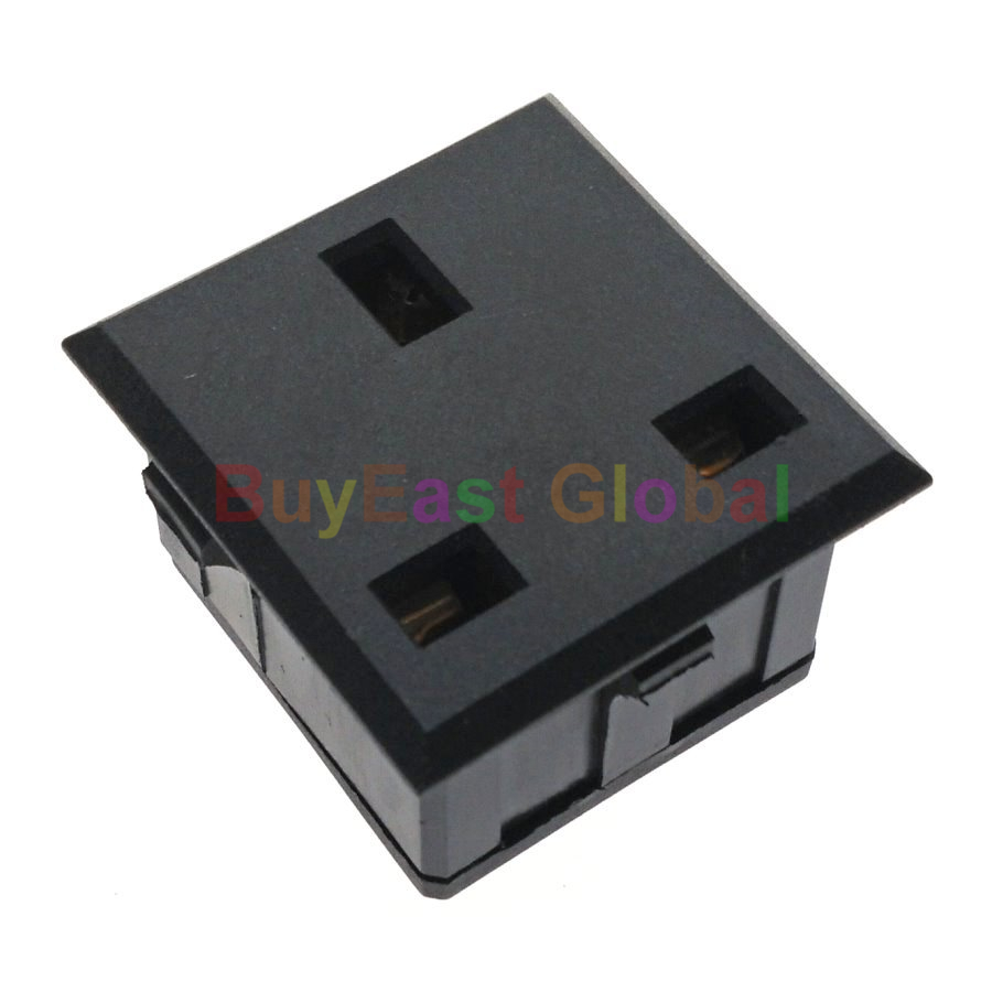 【LuxeGlow】UK (Type G) Power Socket Panel Mount Receptacle AC100~250V ...