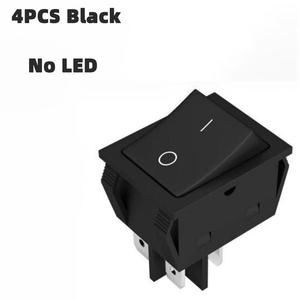 DaierTek 4PCS 12V 30A Rocker Switch 220V 4 Pin LED Lighted Rocker ...