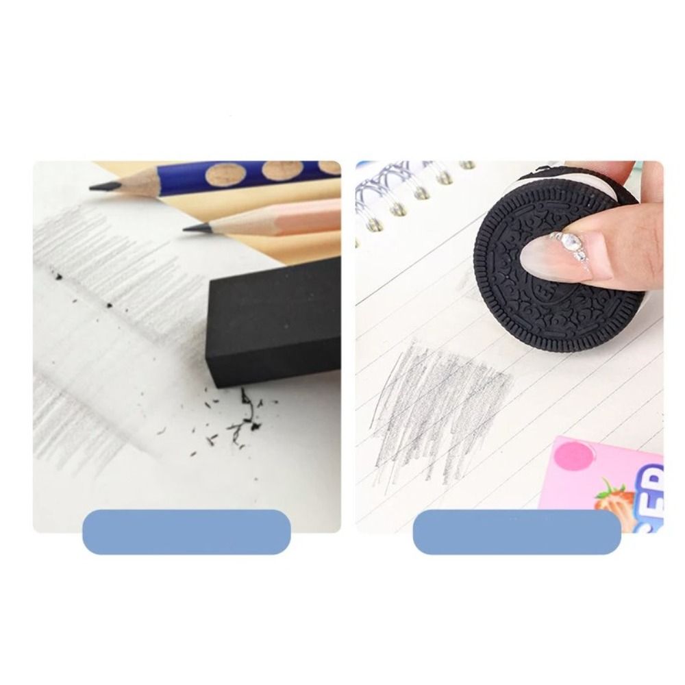 Novetly Interesting Cute Biscuit Eraser Funny Wiping Simulation Oreo ...