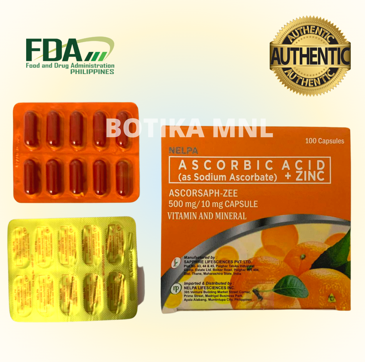 ASCORSAPH ZEE Vitamin C with Zinc (Non-acidic) 100 CAPSULES | Lazada PH