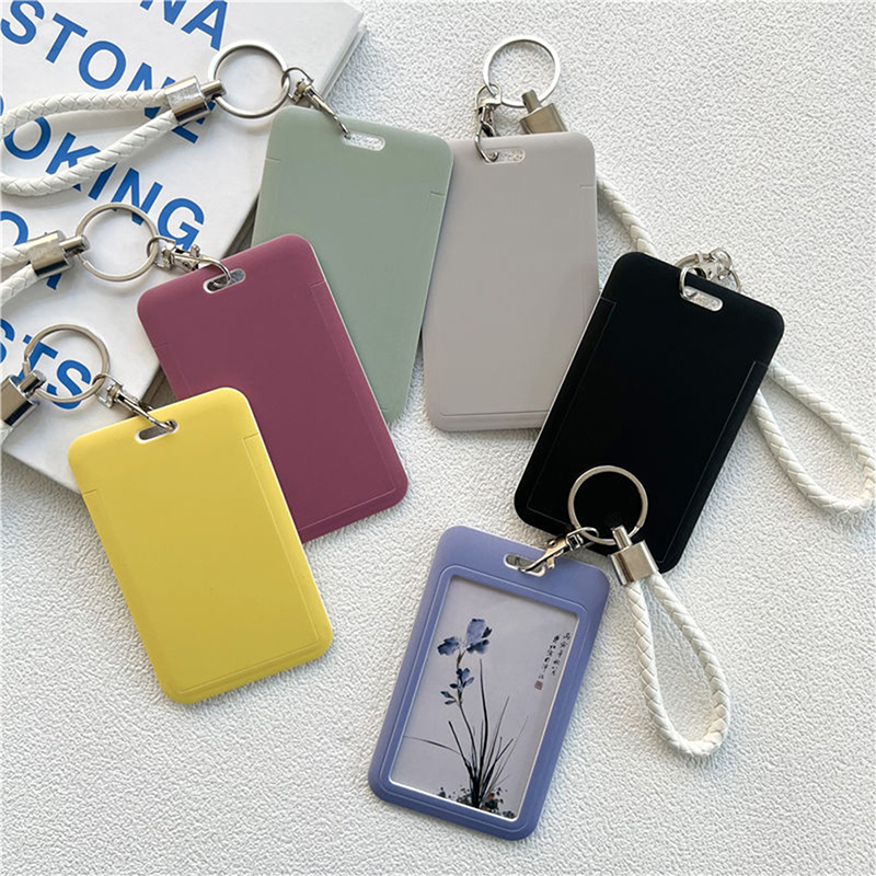 Sports 1PC Bus ID Card Protective Cover Case Keyring Card INS Solid ...