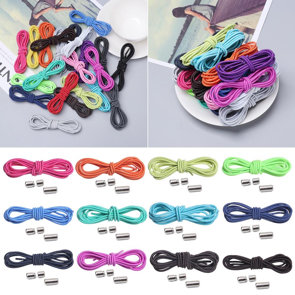 22 Colors Fashion Fast Lacing for Kids Adult Shoestrings Elastic Lock ...