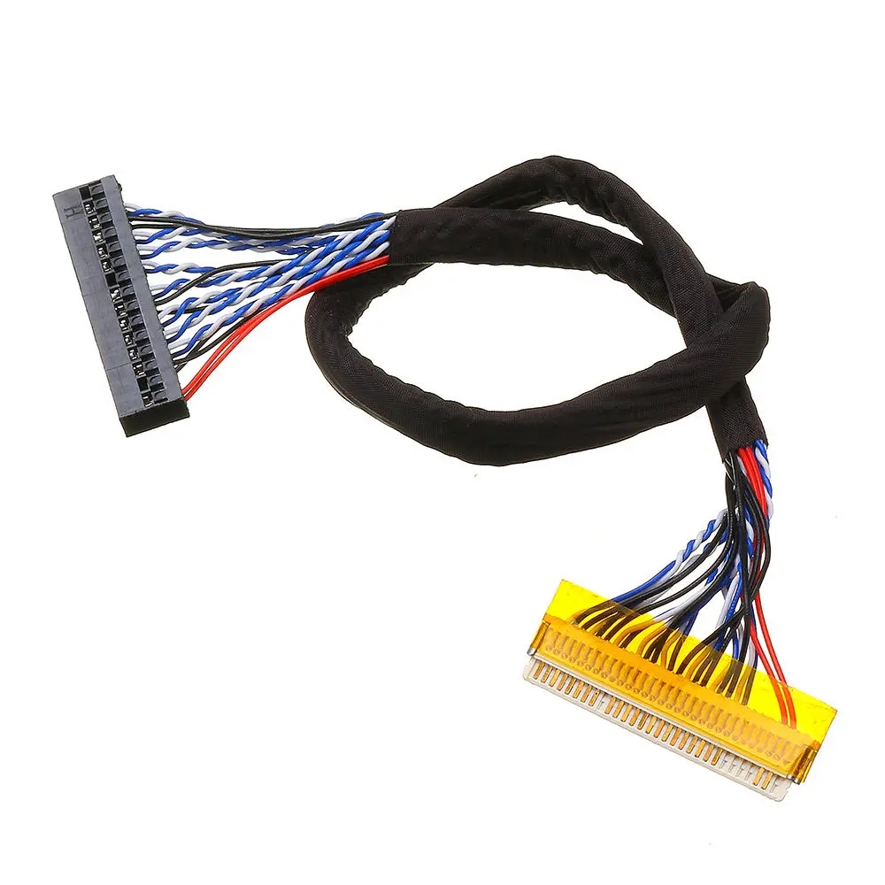 250mm/400mm 2ch 6bit 30pins Lvds Cable Lcd Screen Cable 1mm Pin Pitch ...