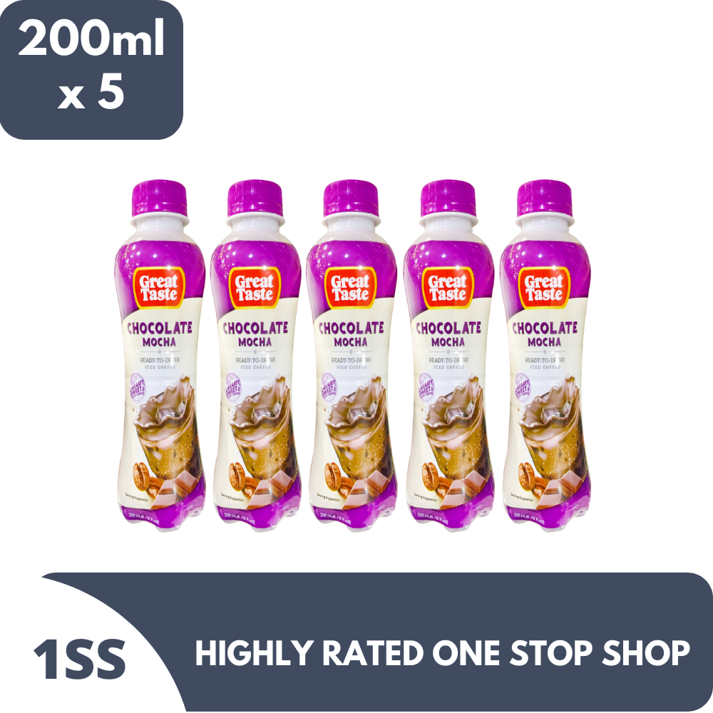 Great Taste Iced Coffee Chocolate Mocha 200ml x 5 | Lazada PH