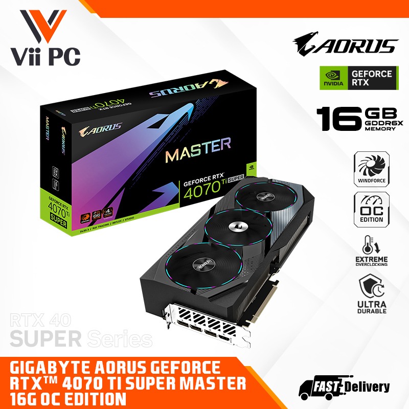 GIGABYTE AORUS GeForce RTX™ 4070 Ti SUPER/RTX4070 Ti SUPER/RTX 4070Ti ...