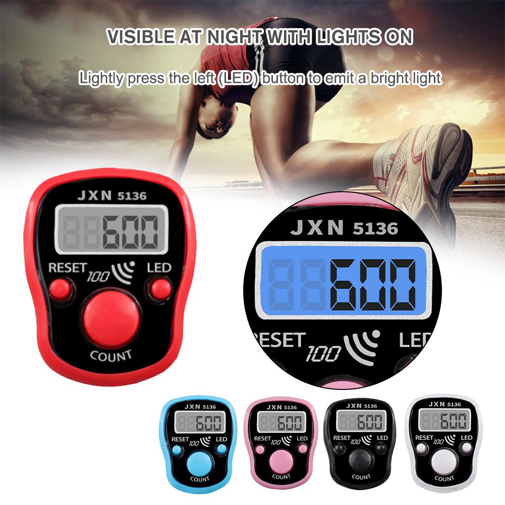Handheld Electronic Counter Tasbeeh Finger Digital Bead Timer LCD Digit ...