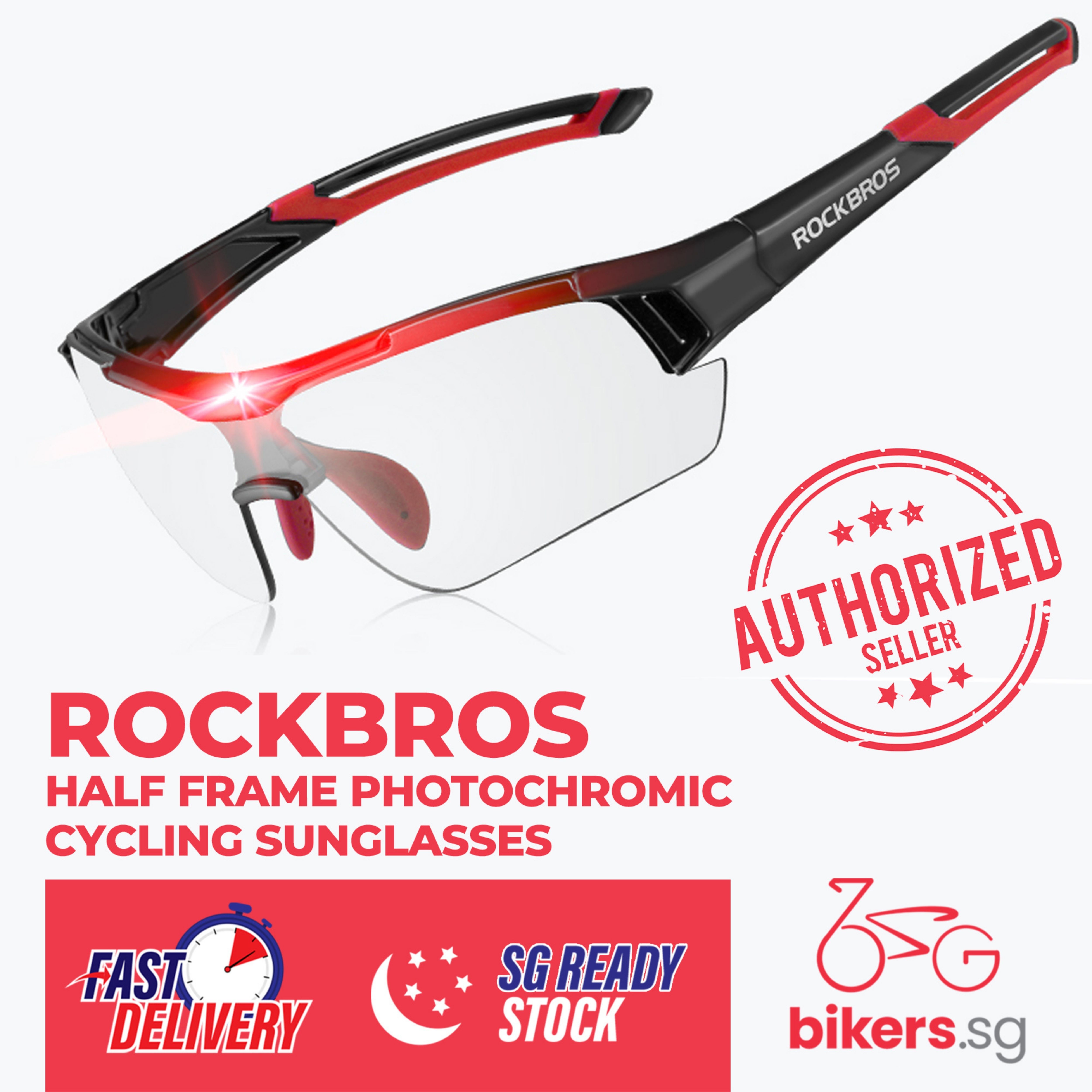 ROCKBROS Cycling Sunglass Polarized Photochromic UV400 Full Frame Half ...