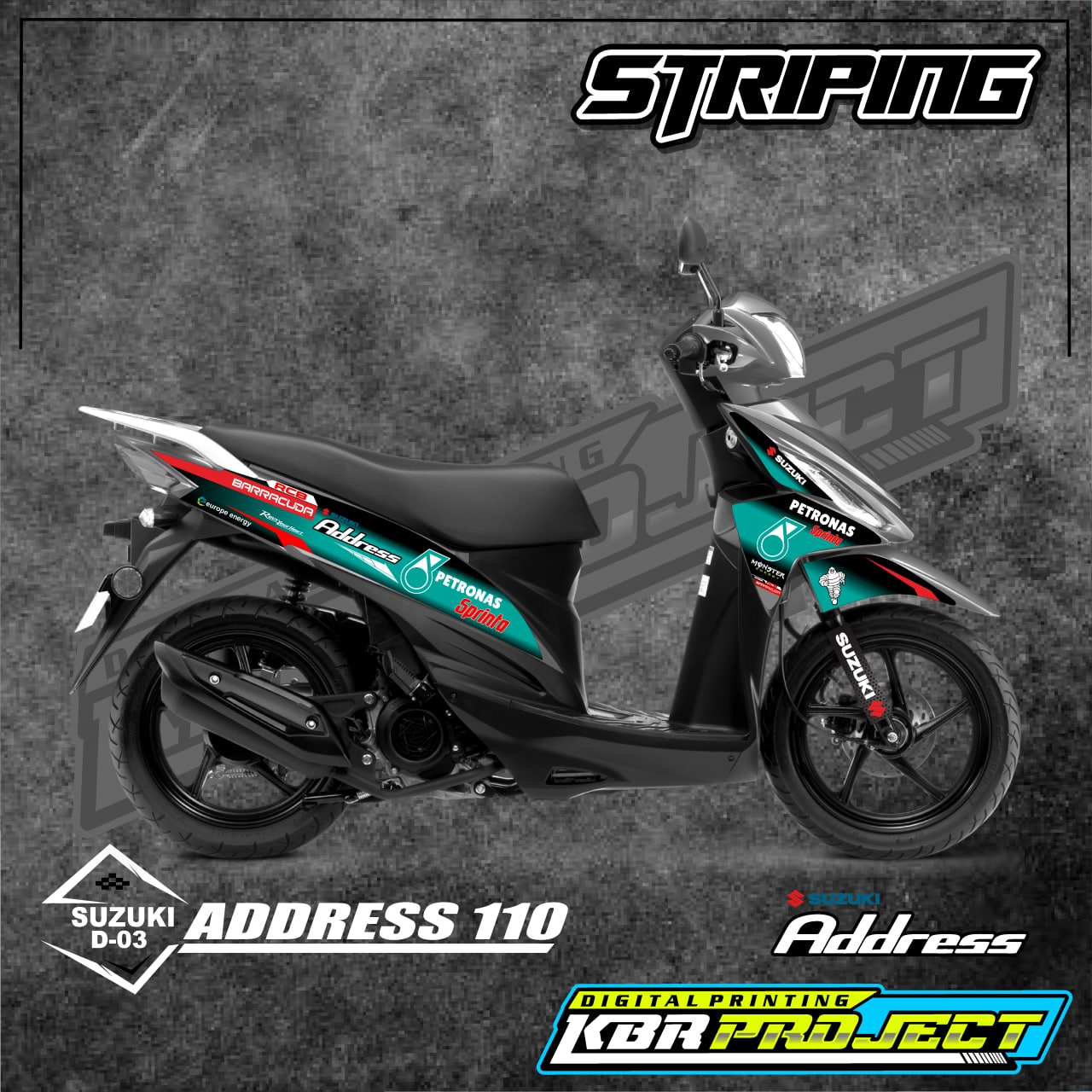 [COD] Stiker ADDRESS 110 striping ADDRESS motor SUZUKI motor sticker ...