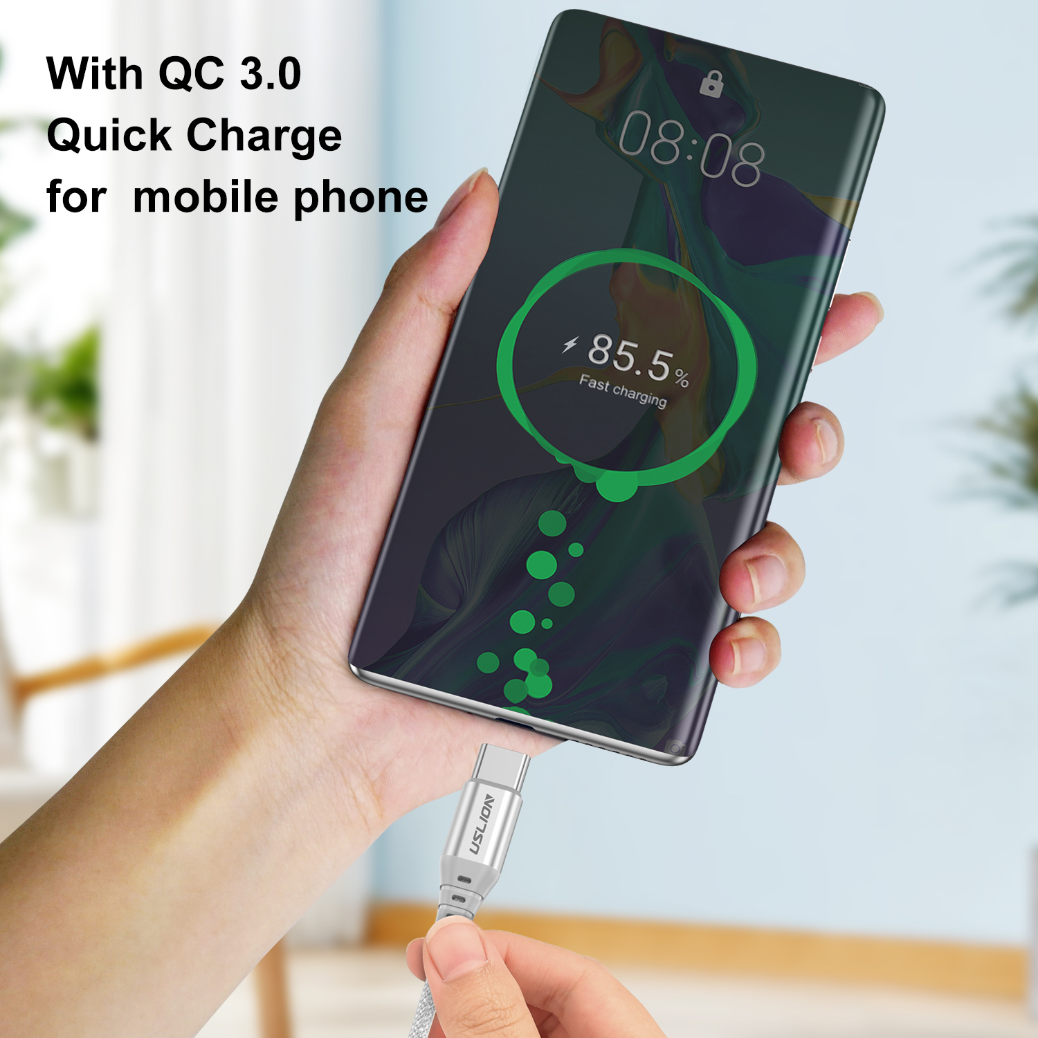 totoro 3C outlets 2025 New USLION 3A Type C Cable for iPhone 15 Pro Max ...